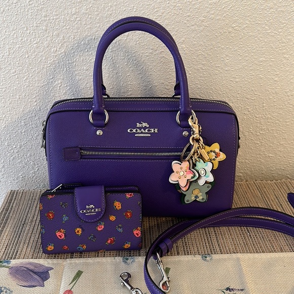 Coach | Bags | Coach 3pcs Rowan Sport Purple Satchel Set | Poshmark